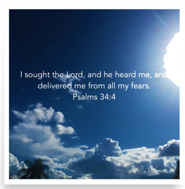 Psalms 34:4 Poster – ShellMiddy